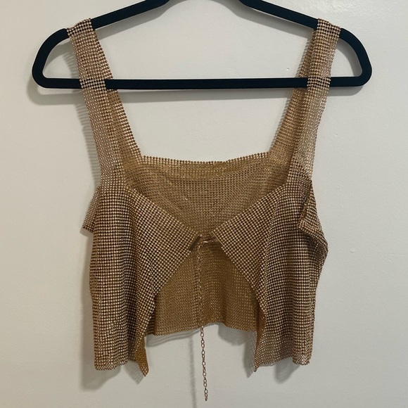 Tops | Gold Chain Crop Top | Poshmark